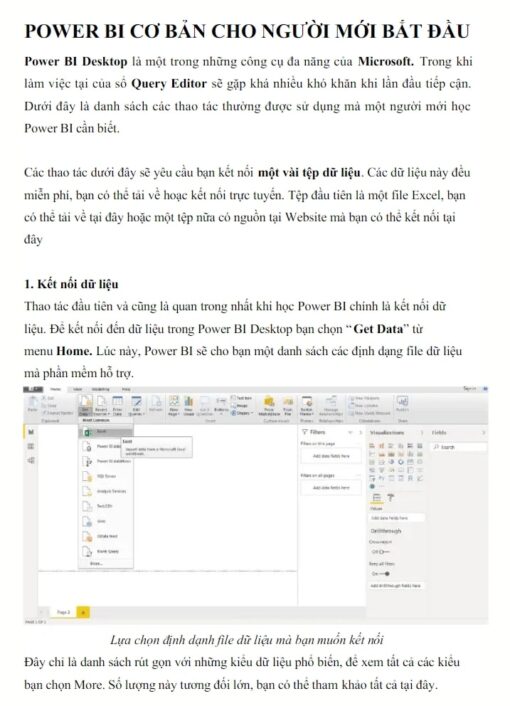 Tài Liệu Power BI Tiếng Việt PDF – Bí Quyết Làm Dashboard Chuyên Nghiệp